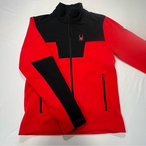 Spyder | Jackets & Coats | Spyder Mens Basin Fleece Jacket In Red And ...